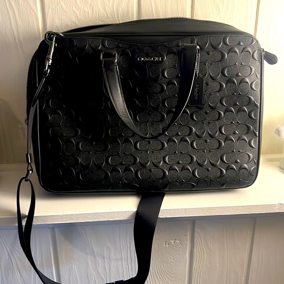 Bags | Coach Graham Slim Brief In Signature Leather | Poshmark